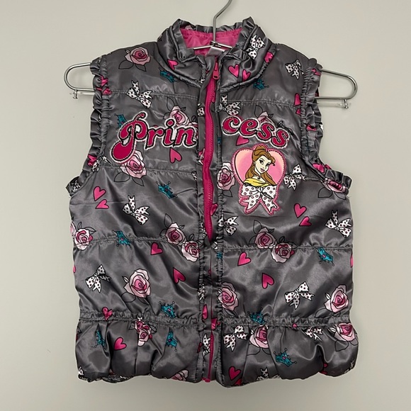 Disney | Jackets & Coats | Disney Princess Girls Padded Vest Size 4t ...